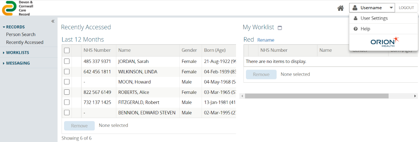 DCCR - Web Portal Access to the DCCR
