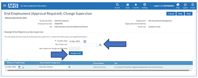 Manager Self Service - End Employment