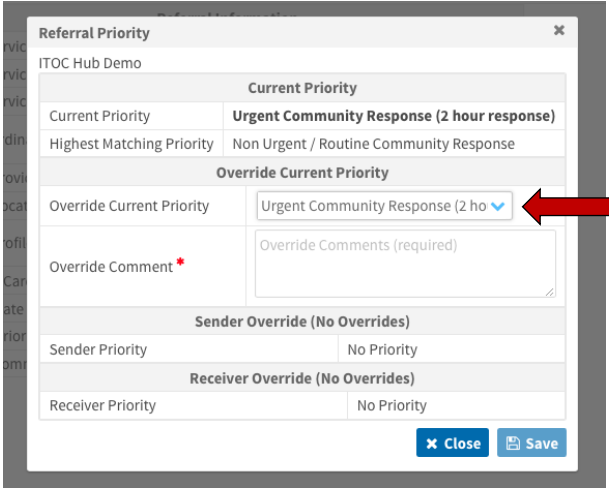 CIOS ITOCH Dashboard - How to change Referral Priority V1.0