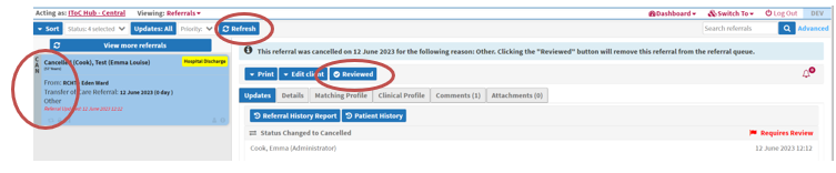 Strata IToCH SOP: Transferring Pathway 1 waiters from an acute hospital ...