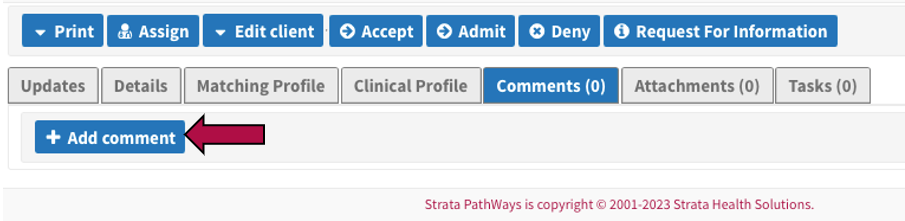 How Receivers Use Comments in Strata PathWays V0.1