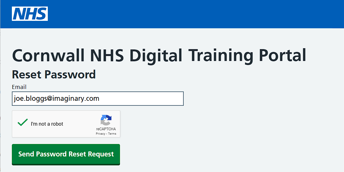 Digital Training Portal (TAS) - Reset my password - Print View